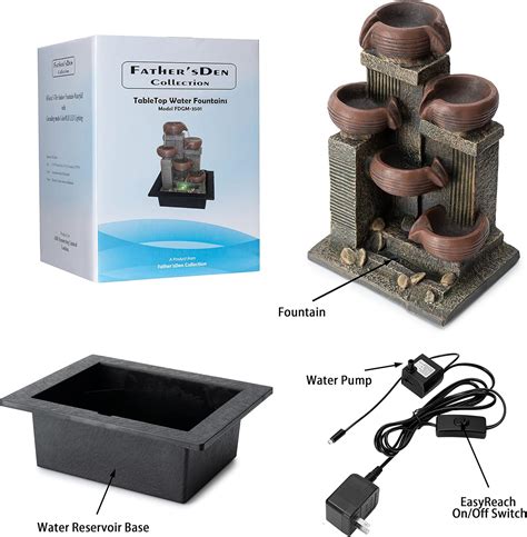 Buy Indoor Fountains And Waterfalls From 5 Tiered Pots 13H Tabletop