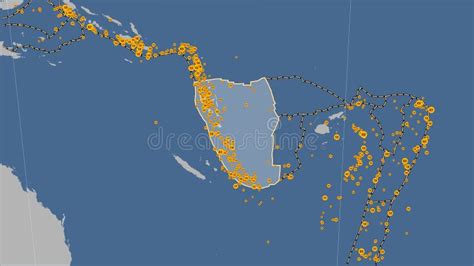Near New Hebrides Plate Boundaries Contour Map Stock Illustration Illustration Of Boundaries