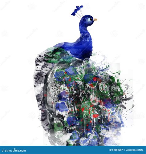 Picture Of A Peacock Sitting On A Tree Branch Generative Ai Royalty