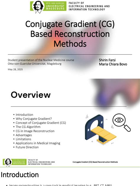 Conjugate Gradient Cg Based Reconstruction Methods Pdf Positron Emission Tomography