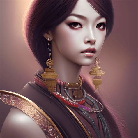 Asian Princess Libra Zodiac Graphic · Creative Fabrica