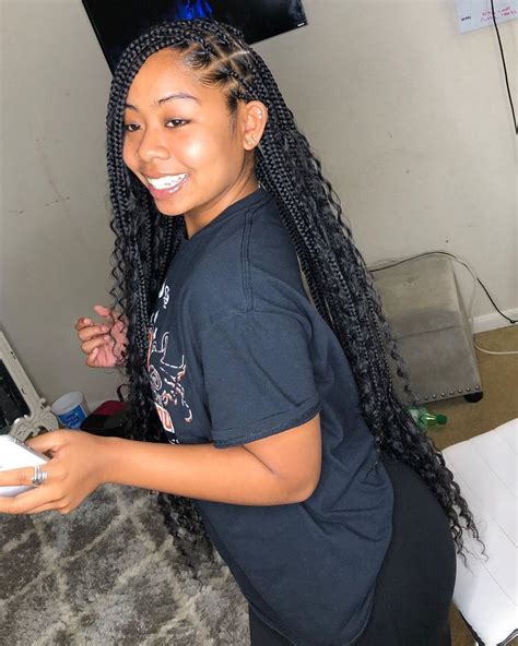 30 Knotless Box Braids With Curls The Fshn