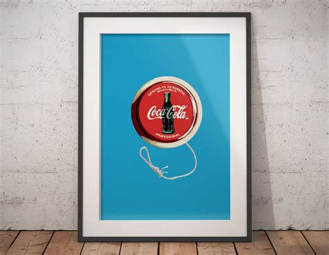 Vintage Coca Cola Yoyo Digital Print Coca Cola Yoyo Retro Collectible