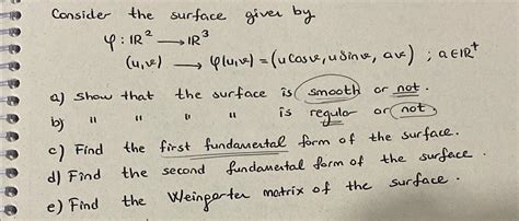 Consider The Surface Given