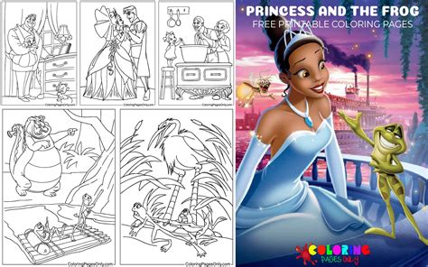 Princess Tiana Disney Coloring Pages