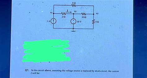 Solved Q7 In The Circuit Above Assuming The Voltage Source Chegg Com