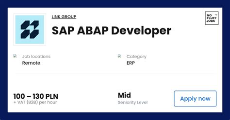 Sap Abap Developer Job Erp Link Group Remote No Fluff Jobs