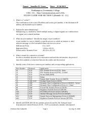 ITN V7 SG SECTION 5 Modules 14 15 Docx Name Jennifer D Greer Date