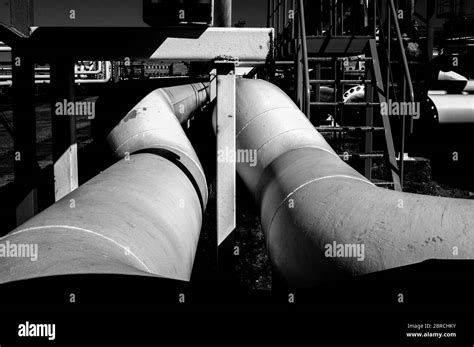 Pipeline And Pipe Rack Of Petroleum Industrial Plant Offshore Industry