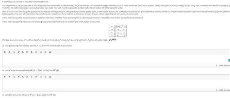 Solved A GRAPHING CALCULATOR IS REQUIRED FOR THIS QUESTION Chegg