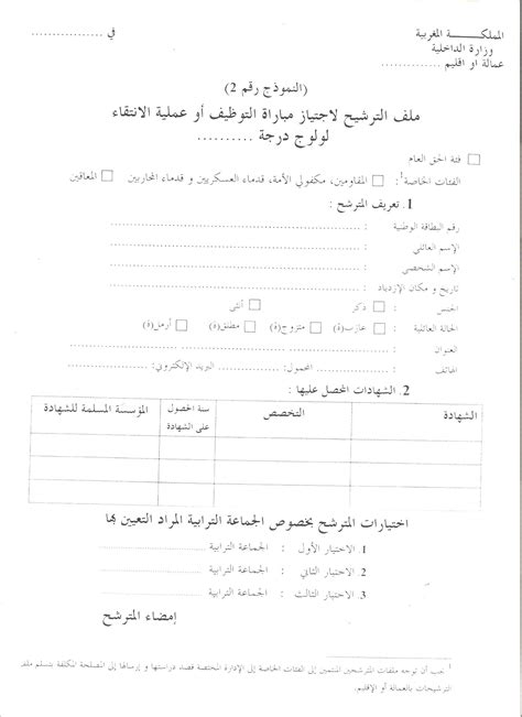 المديرية العامة للجماعات المحلية بطاقة الترشيح لعملية توظيف بالجماعات