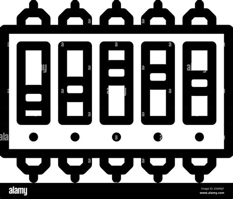 Dip Electronic Line Icon Vector Dip Electronic Sign Isolated Contour