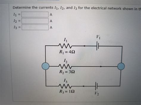 solved determine the currents i1 i2 and i3 for the