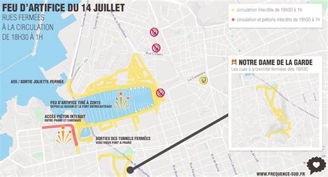 Feu Dartifice Du 14 Juillet à Marseille Le Plan Et Le Détail Des Rues