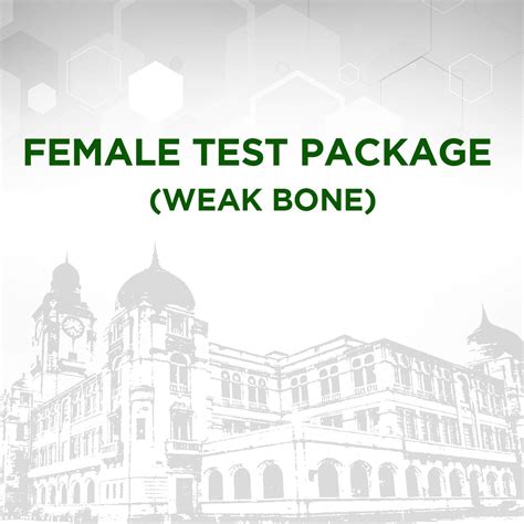 Female Test Package For Weak Bone Kmc Labs