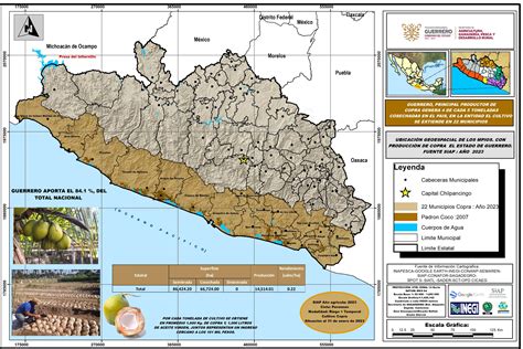 Ubicación Geoespacial De Los Municipios Con Producción De Copra En El