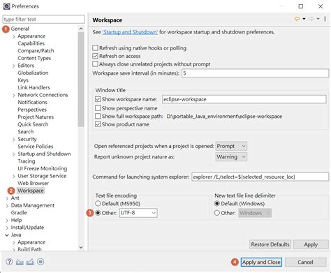 Eclipse 編碼調整