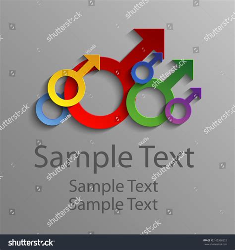 Colored Abstract Male Sex Symbol Vector Có Sẵn Miễn Phí Bản Quyền