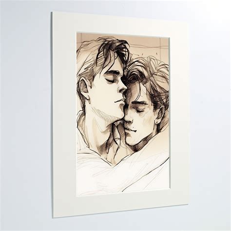 Original Gay Ai Art Fine Art Print With Thick 2mm Window Etsy