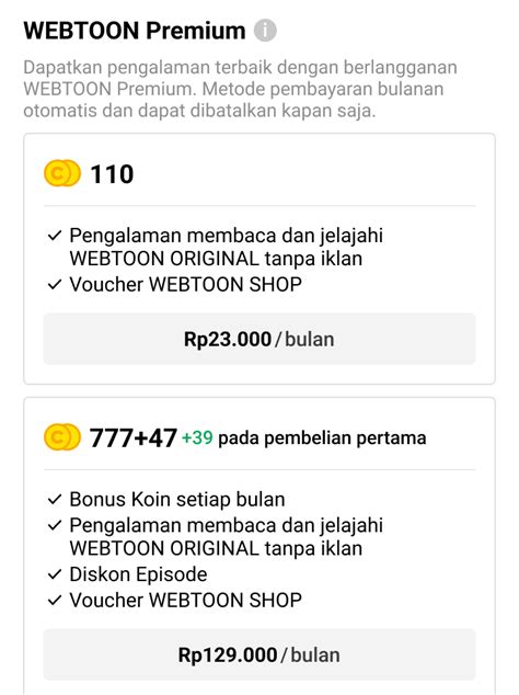 Webtoon Premium Informasi And Faq Pusat Bantuan Webtoon