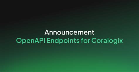 Coralogix Launches Openapi Endpoints Coralogix