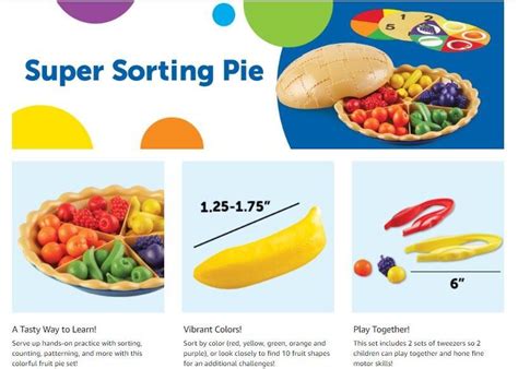 Bnib Learning Resources Super Sorting Pie Preschool Games Develops