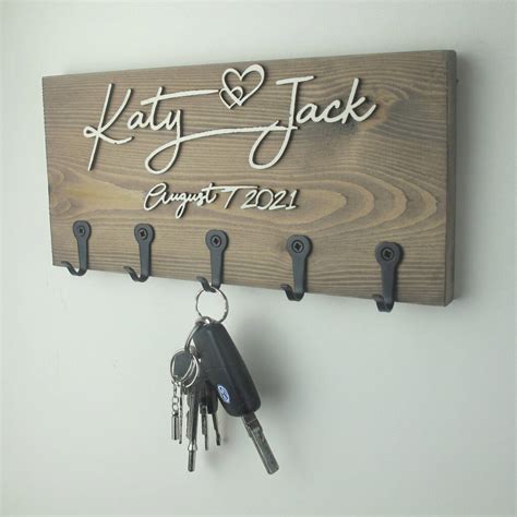 Personalised Key Holder With Five Hooks By Mac And Lilly