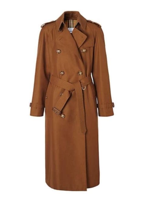 Burberry Waterloo Double Breasted Cotton Gabardine Trench Coat