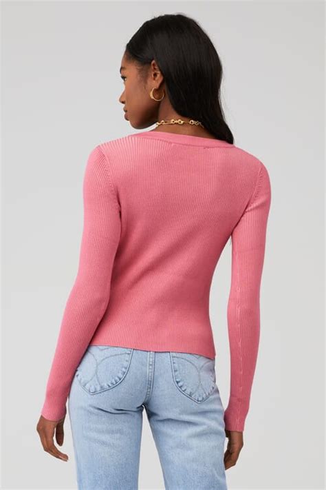 Araminta James Knit Cardigan In Dragonfruit Fashionpass