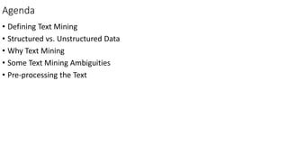 Introduction To Text Mining PPTX
