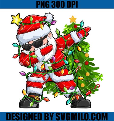 Christmas Dabbing Santa Tree Lights Png Santa Dabbing Png1200x1200