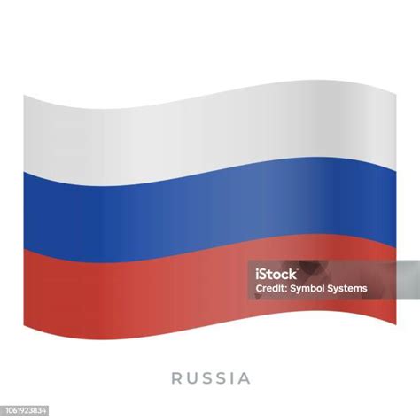 ロシアの手を振る旗はベクトル アイコンですベクトル図は白で隔離 アイコンのベクターアート素材や画像を多数ご用意 アイコン アジア大陸