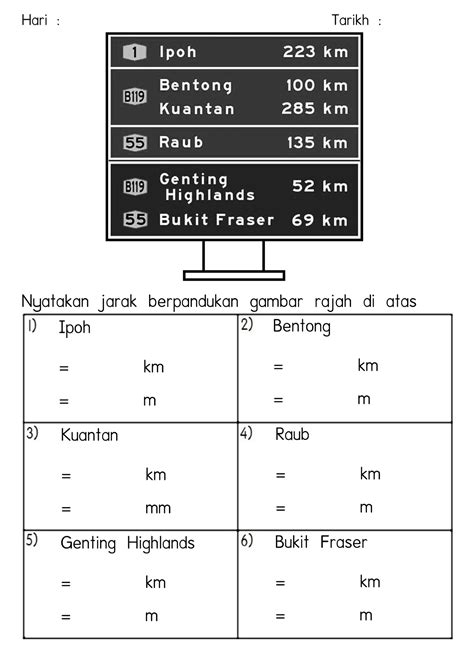 Latihan Matematik Tahun 4 Panjang Jisim Isipadu Cecair Part 1