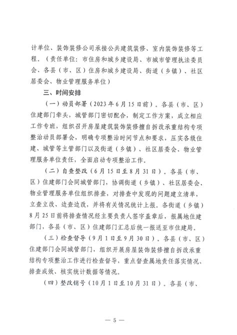 关于印发襄阳市 擅自拆改房屋建筑承重结构专项整治方案的通知 襄阳房地产信息网