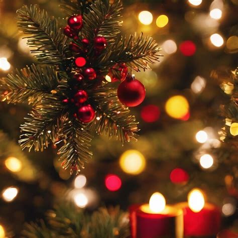 Premium Ai Image Christmas Bokeh