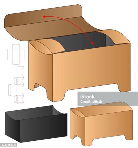 상자 포장 다이 컷 템플릿 디자인 3d 모형 상자에 대한 스톡 벡터 아트 및 기타 이미지 상자 소포 0명 Istock