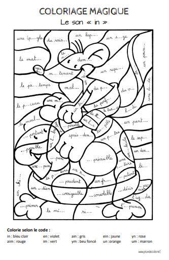 Coloriage Magique Orthographe Coloring Pages Classroom Inspiration French Worksheets