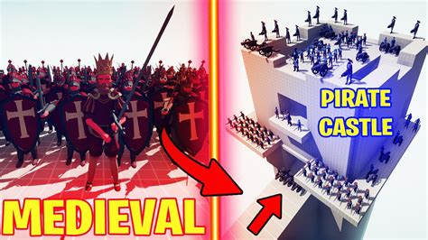 Medieval Army Vs Pirate Castle Totally Accurate Battle Simulator