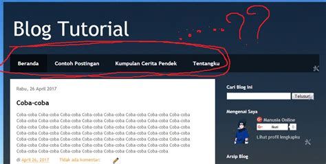 Cara Membuat Menu Blog Dengan Template Standard Belajar Online
