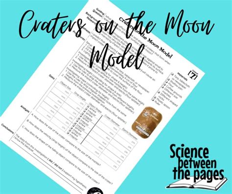 Craters Of The Moon Model By Science Between The Pages Tpt