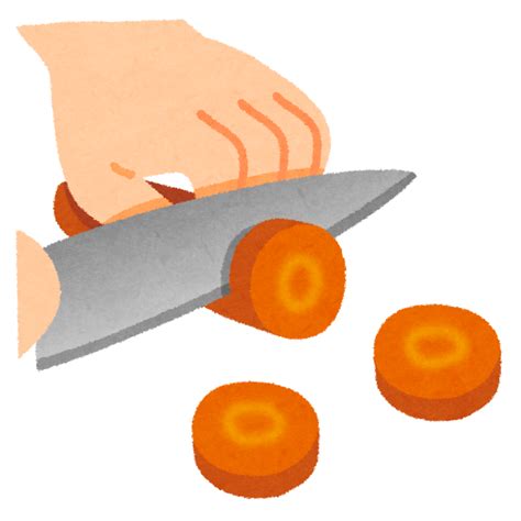 無料イラスト かわいいフリー素材集 輪切りのイラスト野菜の切り方