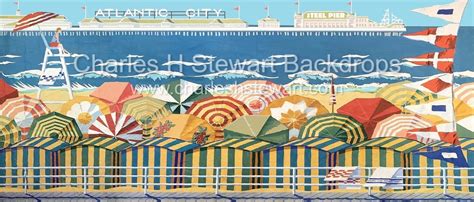 Atlantic City Boardwalk Beach Backdrop Backdrops By Charles H Stewart