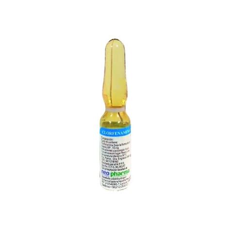 Clorfeniramina Ampolla 10mg 1ml I M I V Neopharma Farmadon La