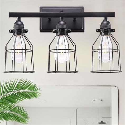 17 Stories Black Wall Light With Metal Guard Cage Wayfair