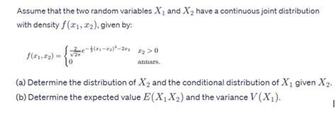 solved assume that the two random variables x1 ﻿and x2 ﻿have