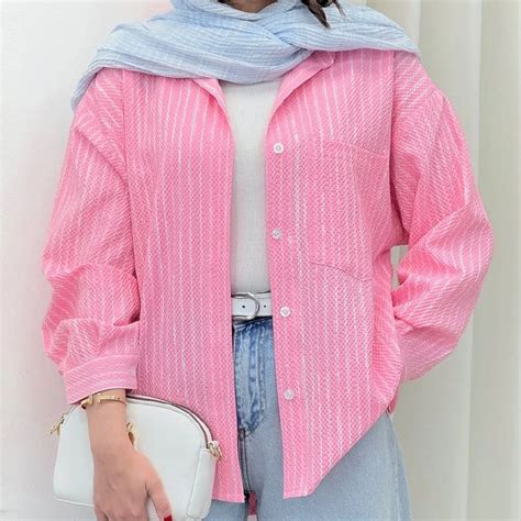 ‎پوشاک زنانه و بچگانه‎ ‎شومیز های راه راه امسال حرف اول و میزنن😍 اگه