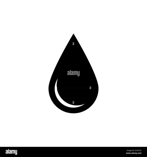 Icône De Goutte Noire Symbole Dhuile Ou Deau Illustration