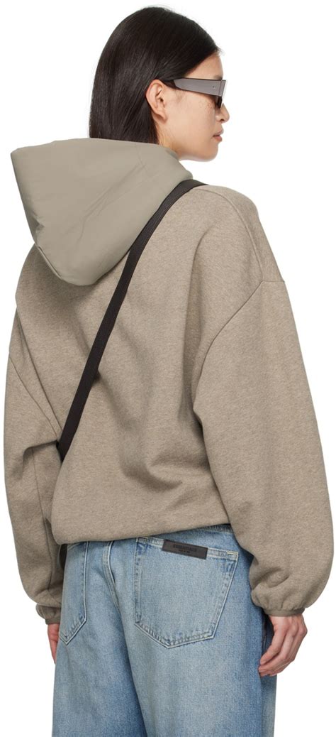 Fear Of God Essentials Gray Bonded Hoodie Fear Of God Essentials