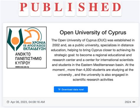 hackers release stolen open university of cyprus data on dark web
