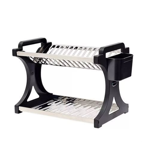 Escorredor De Pratos Preto Domum Inox Pratos Ormimaq